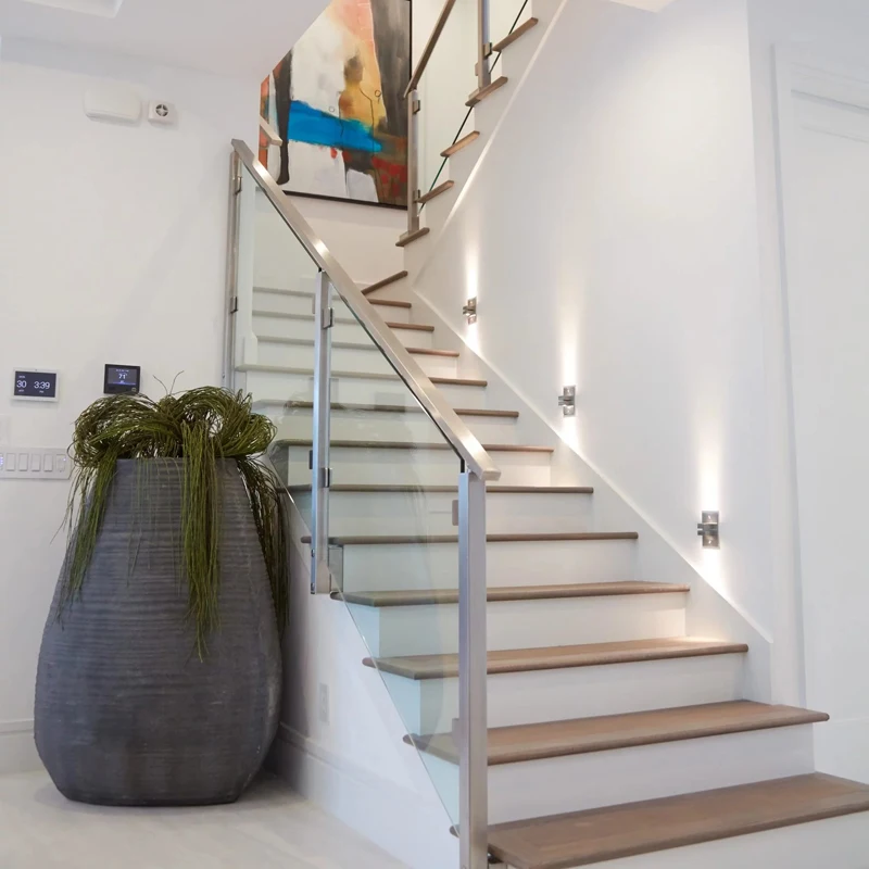 Modern Design Stair Railing Baluster System Balcony Steel Glass Railing ...