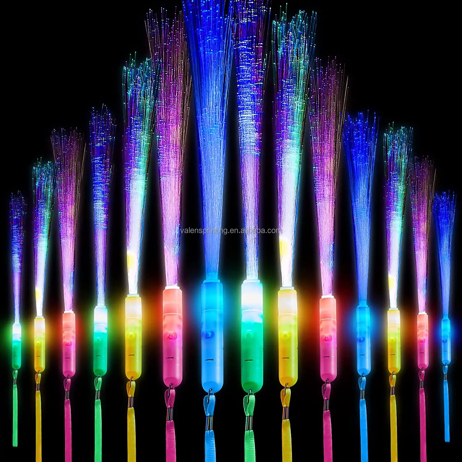 LED Glow Fiber Wand Stick Optic Wand Flashing for Party Favors