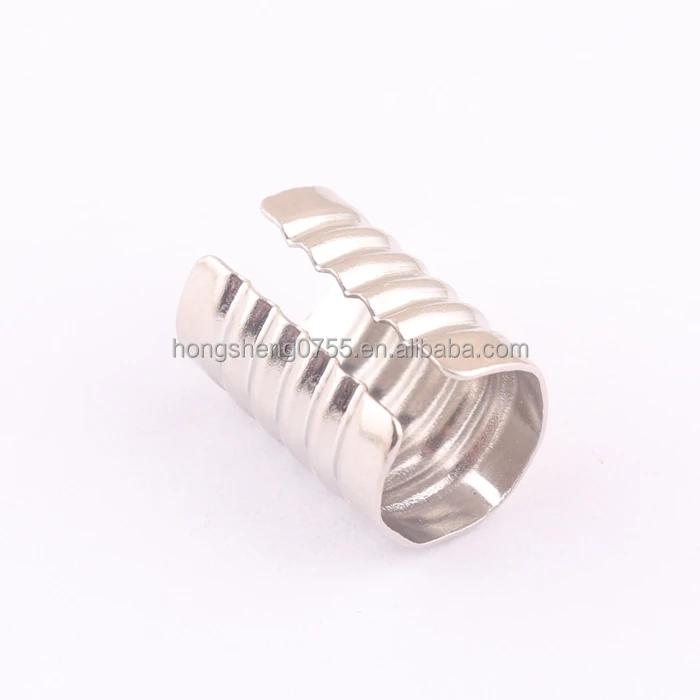 Metal Round Cord Rope End Clamp Clip For Webbing Strap Fastener - Buy ...