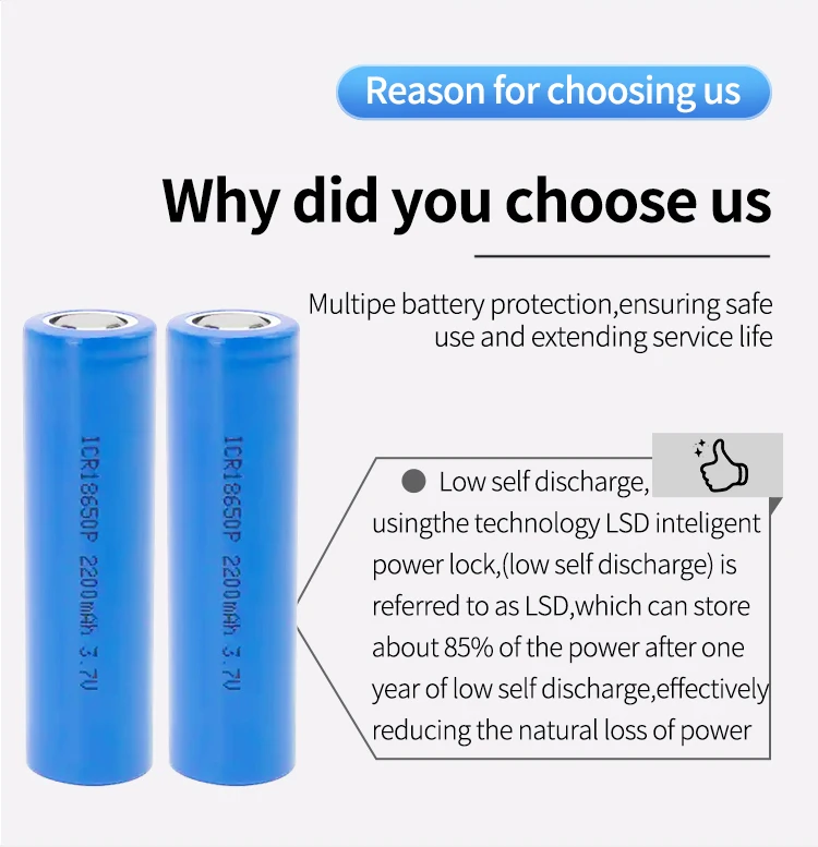 JIEYO 18650 Battery 3.7V 2200mah - Reliable Rechargeable Power