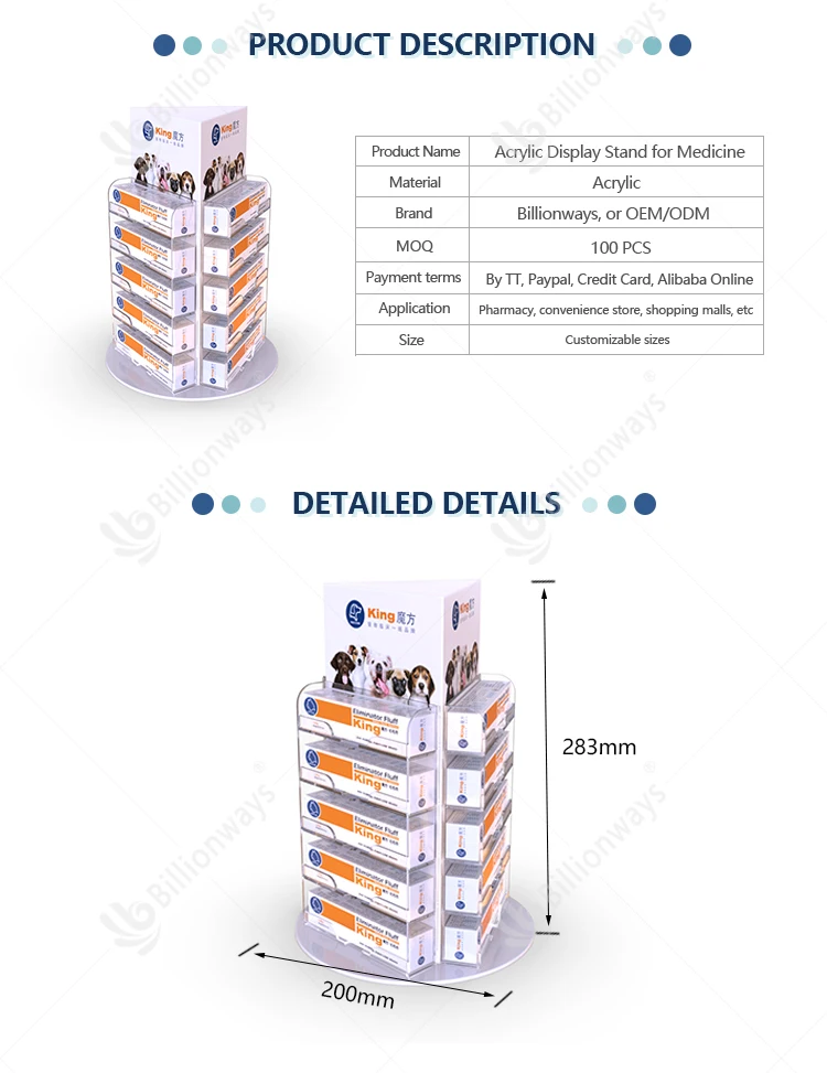Customize Dismounted Medical Store Acrylic Pharmacy Medicine Product ...