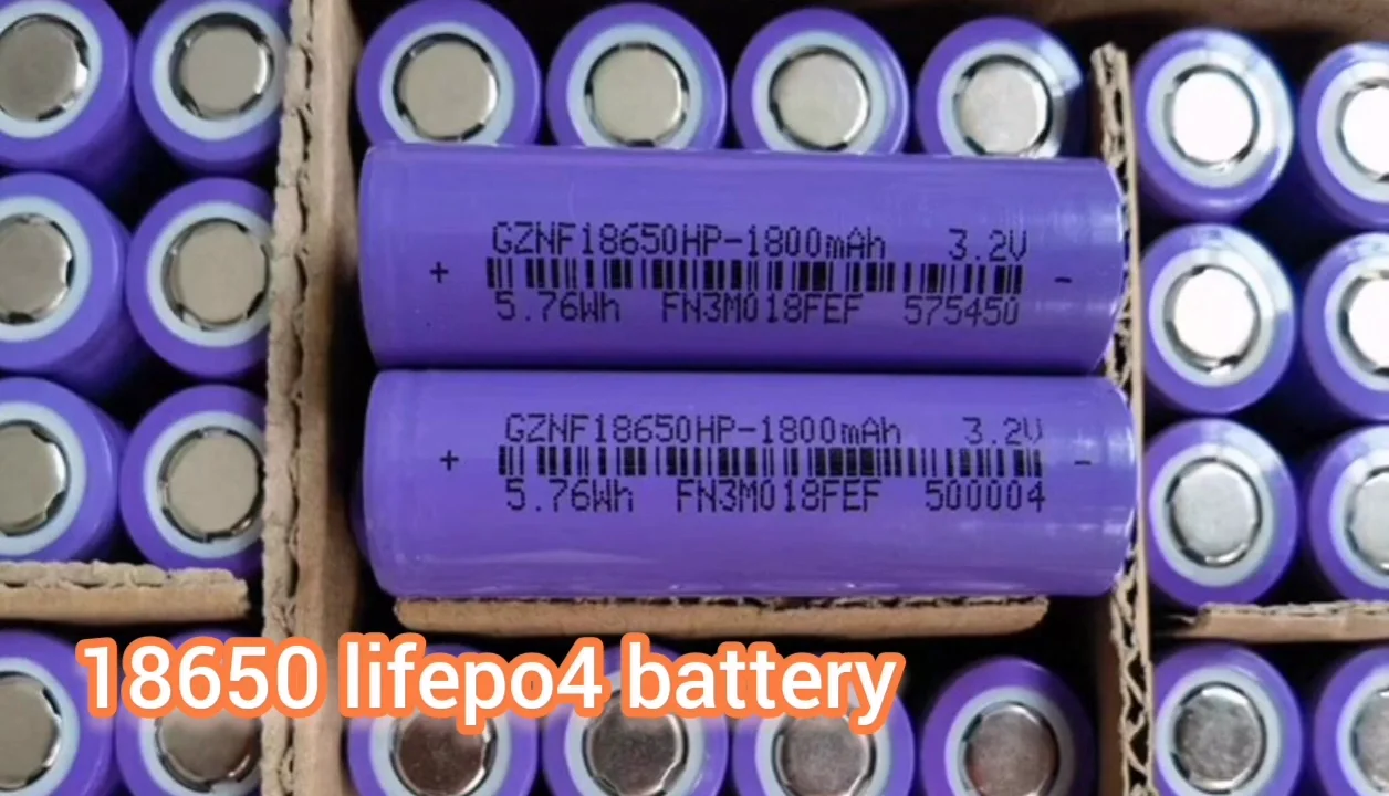 Cylindrical Lifepo4 18650 Battery Cell 3.2v 2000mah Rechargeable ...