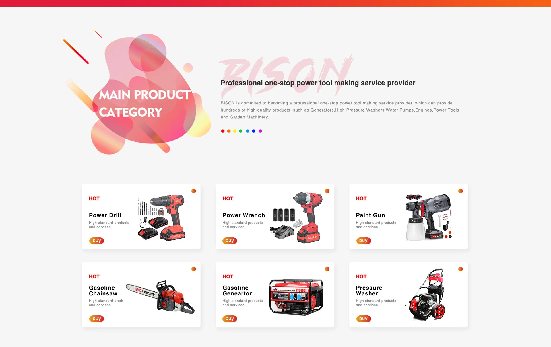Taizhou Bison Machinery Industry Co., Ltd. - Chain Saw, Power Drills