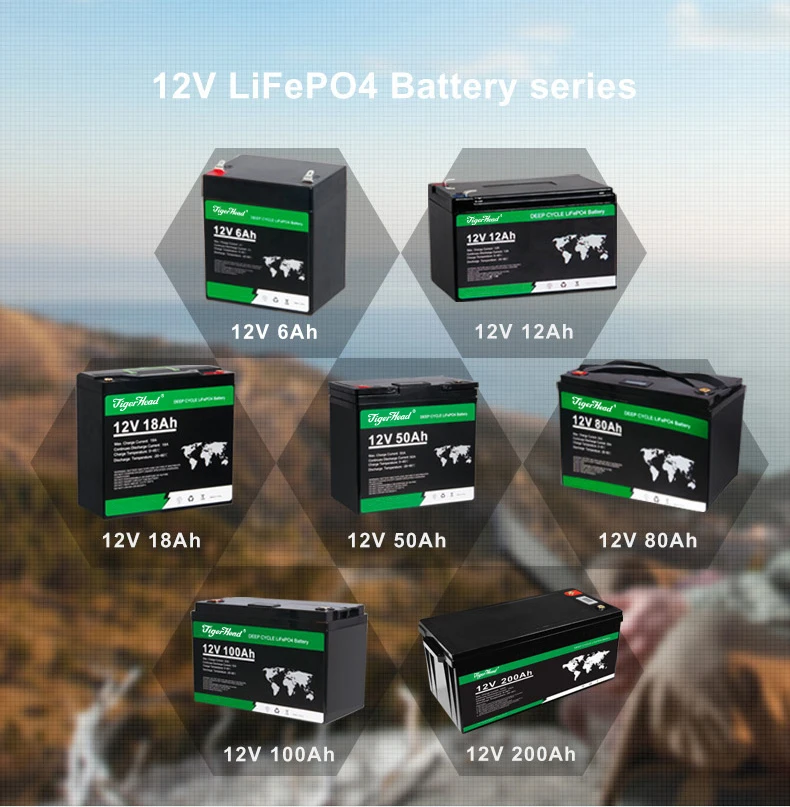 Tiger Head 12V 200Ah Lifepo4 Lithium Ion Battery Pack for Solar Energy ...
