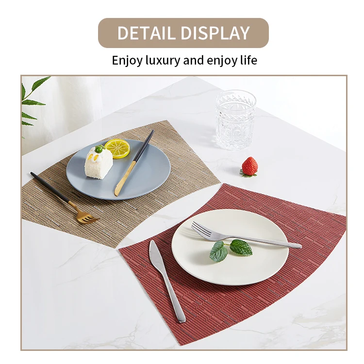 Starunk Round Table Placemats Non-slip Wedge Placemats Heat Resistant ...