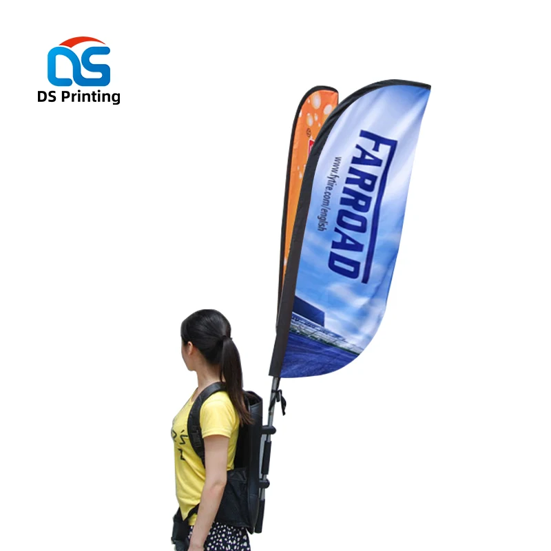 Outdoor Advertising Promotion Portable X Frame Rectangle Backpack Flags Banners Holder Backpack ...