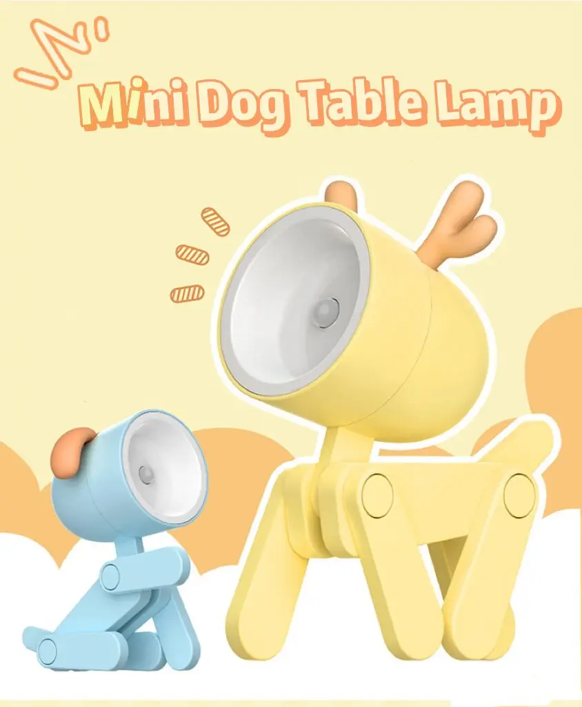 2023 Popular Small Cute Led Animal Adjustable Phone Stand Puppy Lamp ...