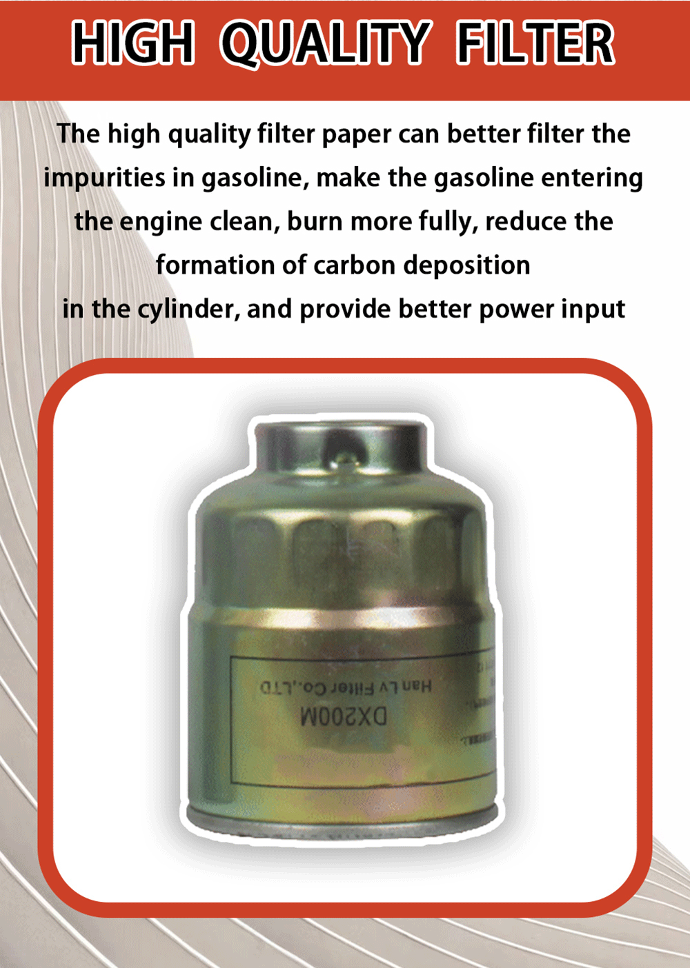 Oil-water Separator Filter DX200M for Isuzu 600P Engine