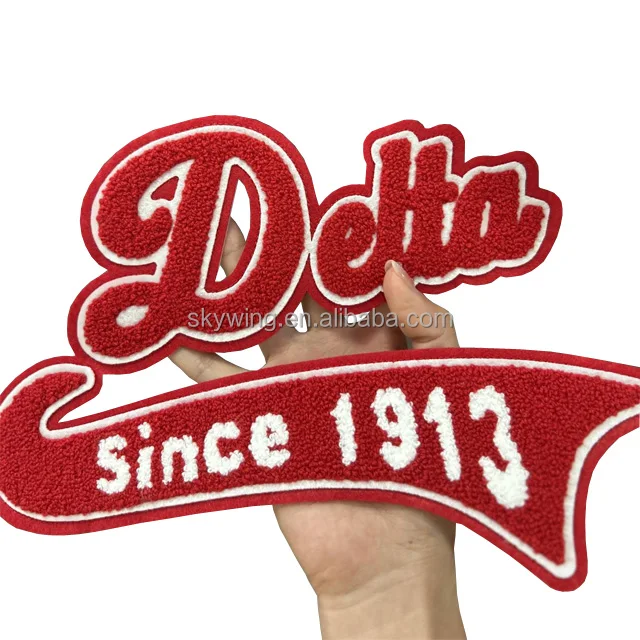 Stylish Greek Letters - Iron-on Chenille Sorority Patches