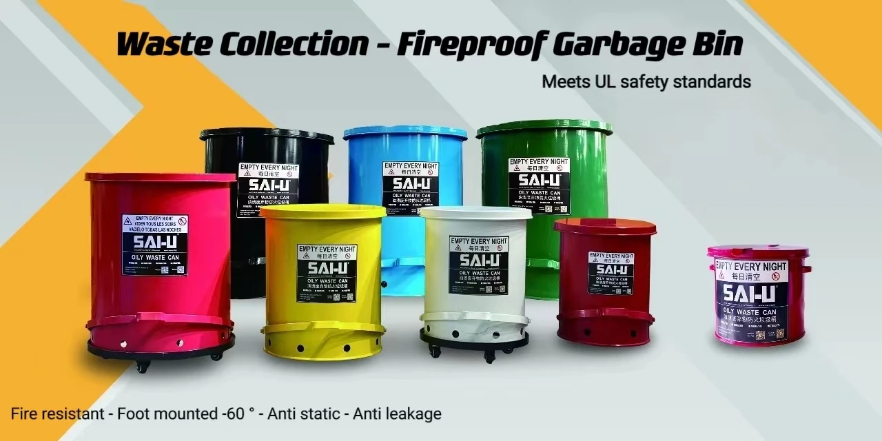 Sai-ulaboratory Hospital Red Garbage Bin Fireproof Trash Can Oily Waste ...
