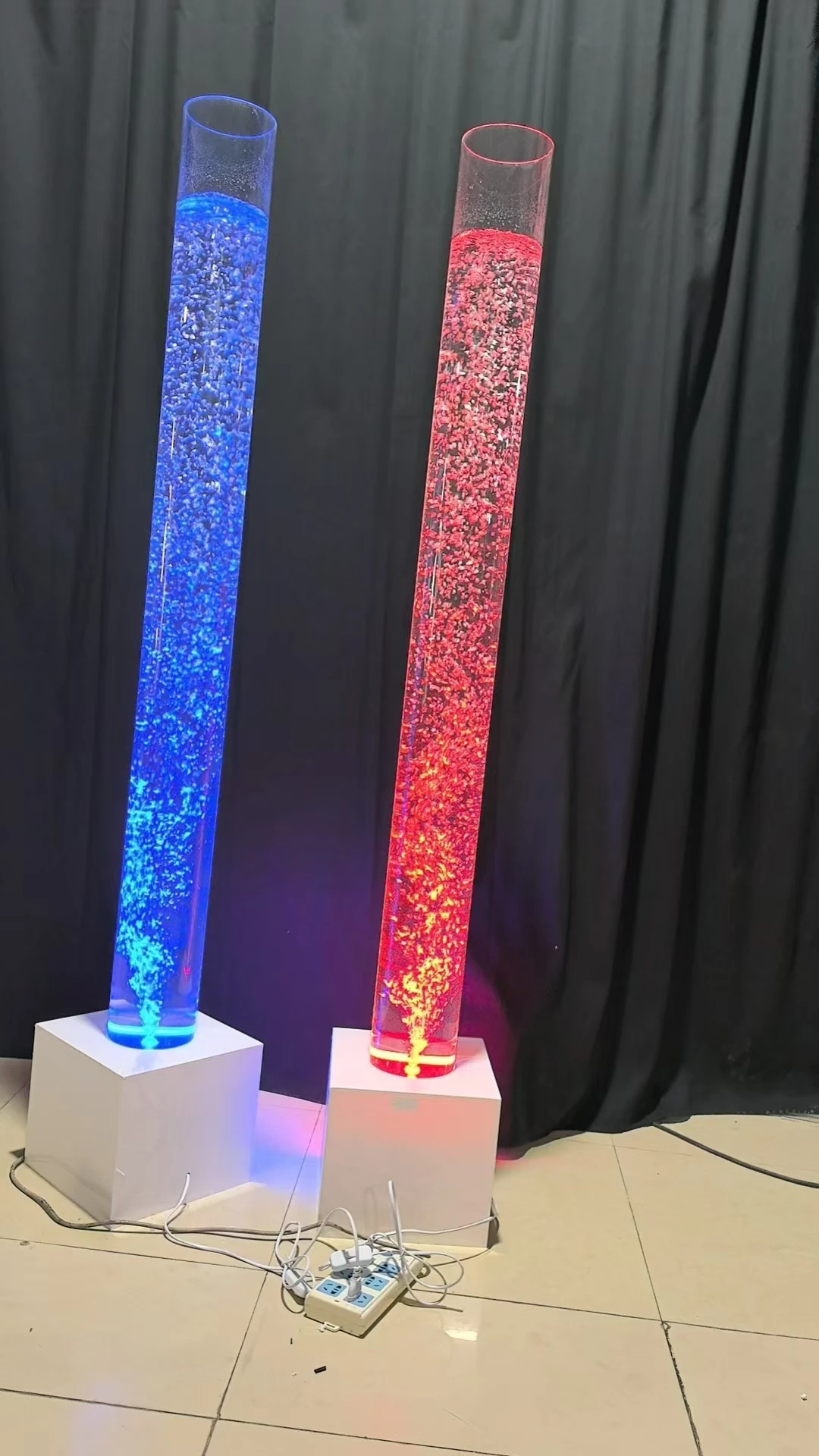 Sensory Room Screen - Kids Dancing Water Bubble Acrylic Tube Pole