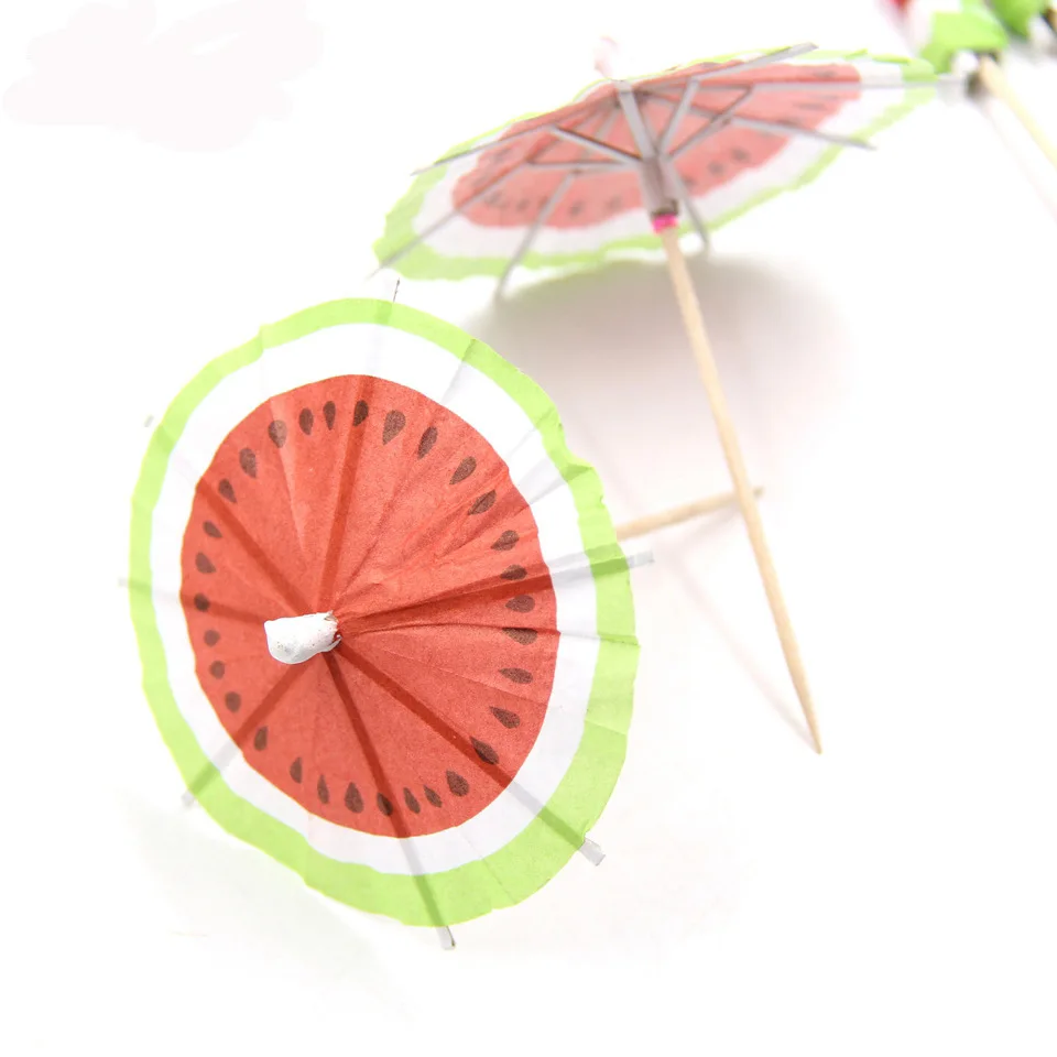 Janelove Disposable Biodegradable Mini Paper Umbrella Toothpicks for ...