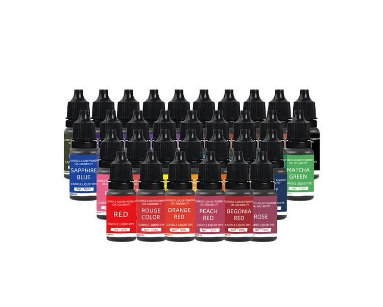 Wholesale 32 Colors 10ml Unscented Liquid Oil Soluble Candle Dye for ...