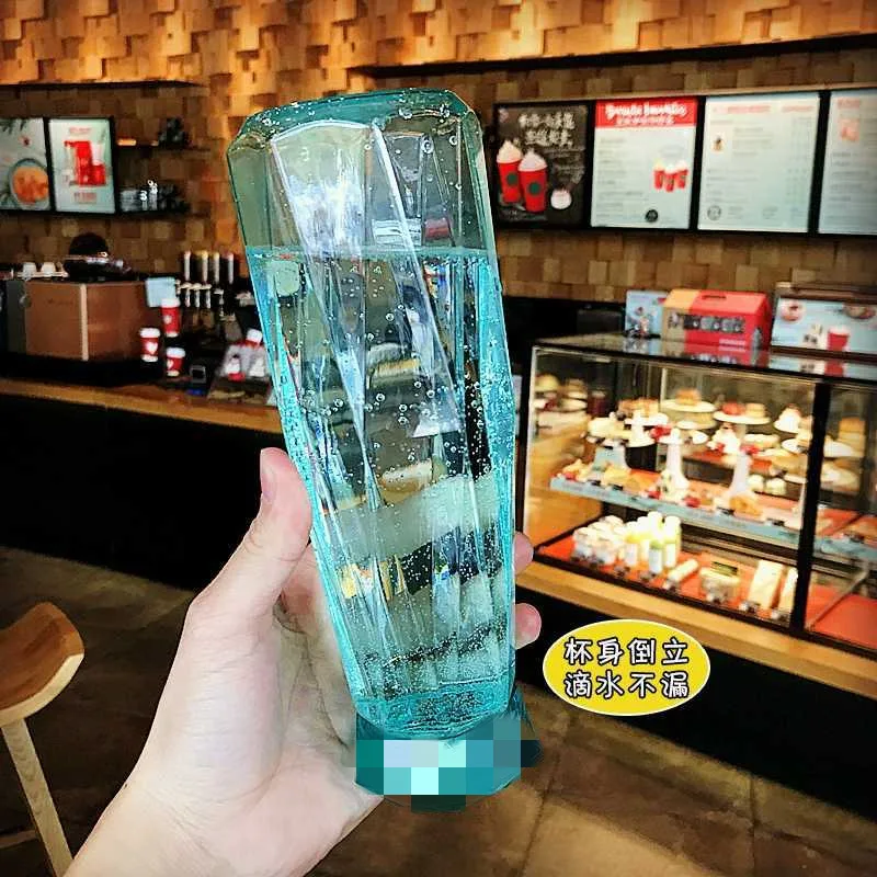 Transparent Crystal Diamond Cup - Perfect for Outdoor Drinking