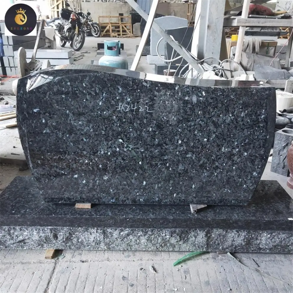 Simple Design Blue Pearl Granite Headstones And Monuments - Buy ...