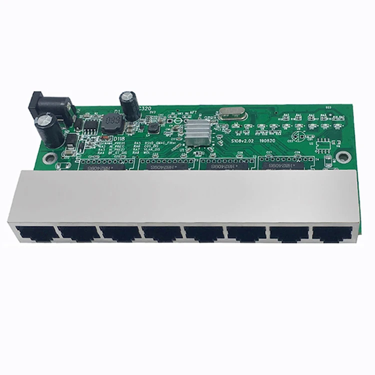 Port Isolation Vlan 8 Port 10/100mbps Rpoe Ethernet Switch Pcb 24v ...