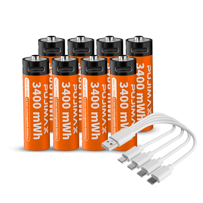 Pujimax Wholesale Aa Batteries Rechargeable 1.5v Usb C Lithium Ion ...