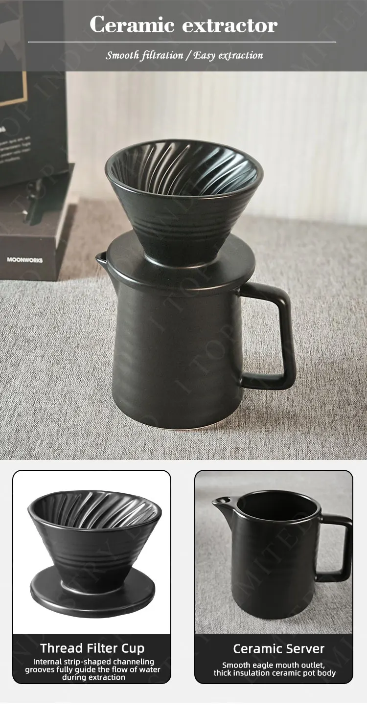 Premium Eco-Friendly Pour Over Drip Kettle Coffee Kit Outdoor Travel ...