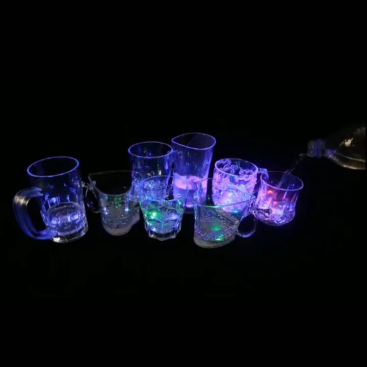 Wholesale Custom Led Whisky Cup Inductive Colorful Plastic Cup For Bar ...