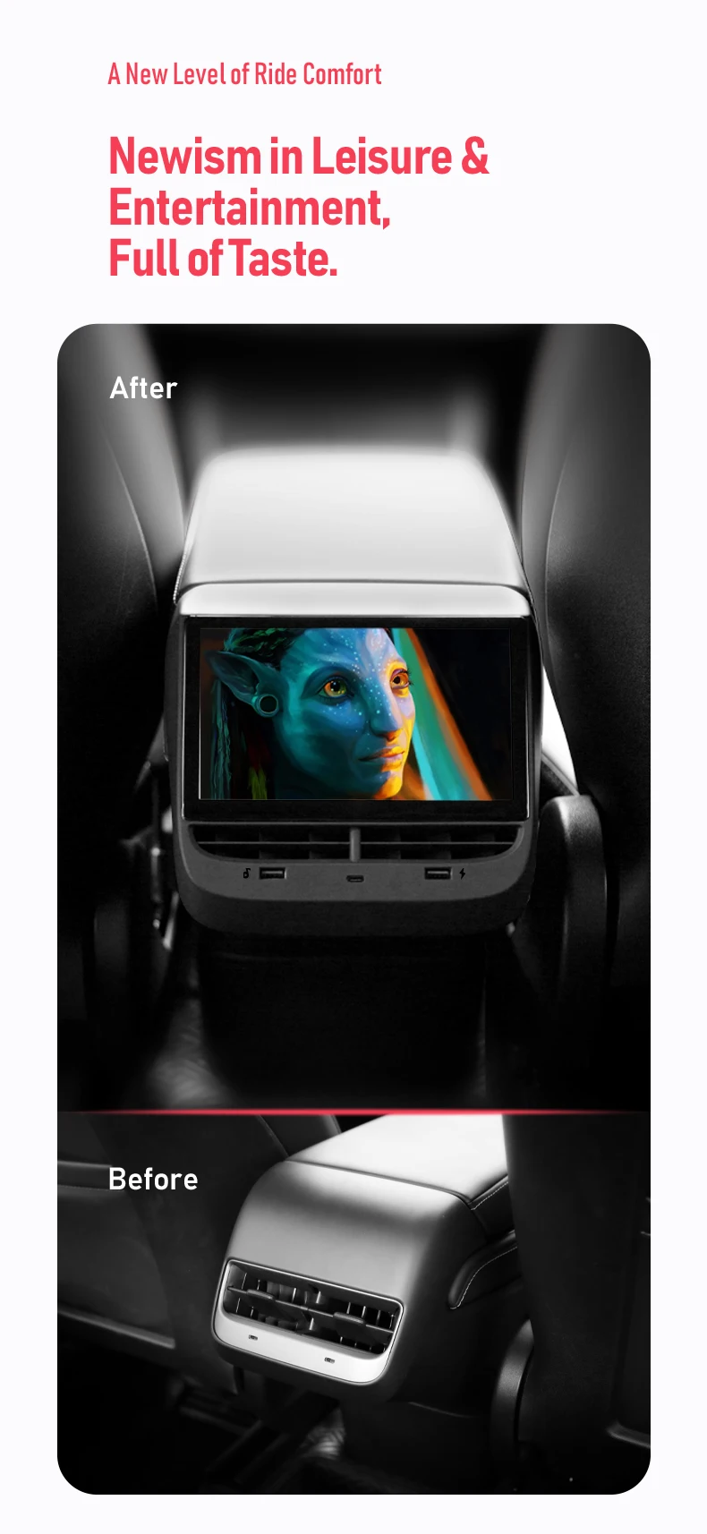 Bbzl 2023 New Tesla Rear Screen Multimedia Player Rear Seat ...