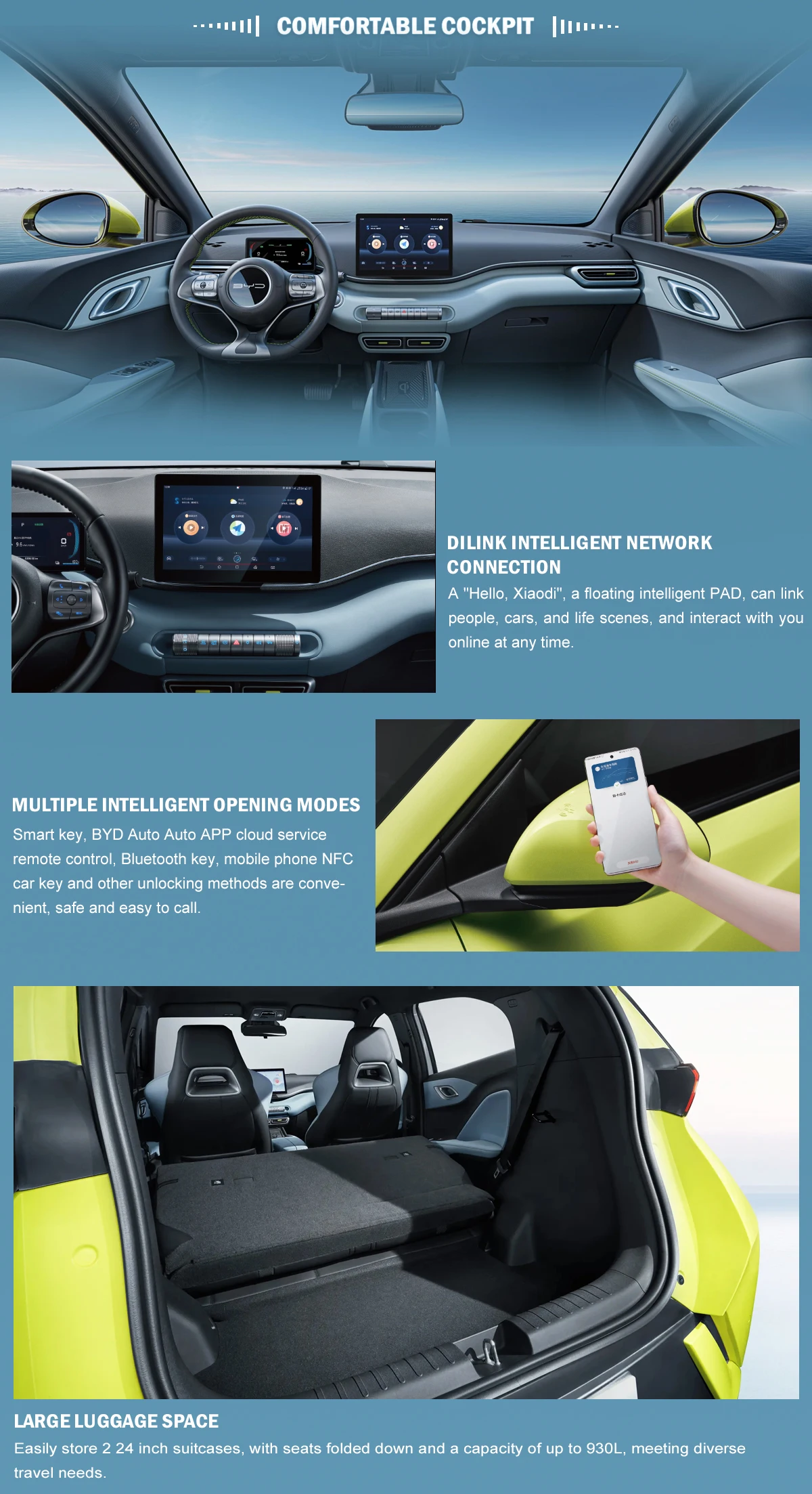 Electric Car 2024 305km Byd Seagull Glory Edition Free Version 4-seat New Energy Vehicle Hot ...