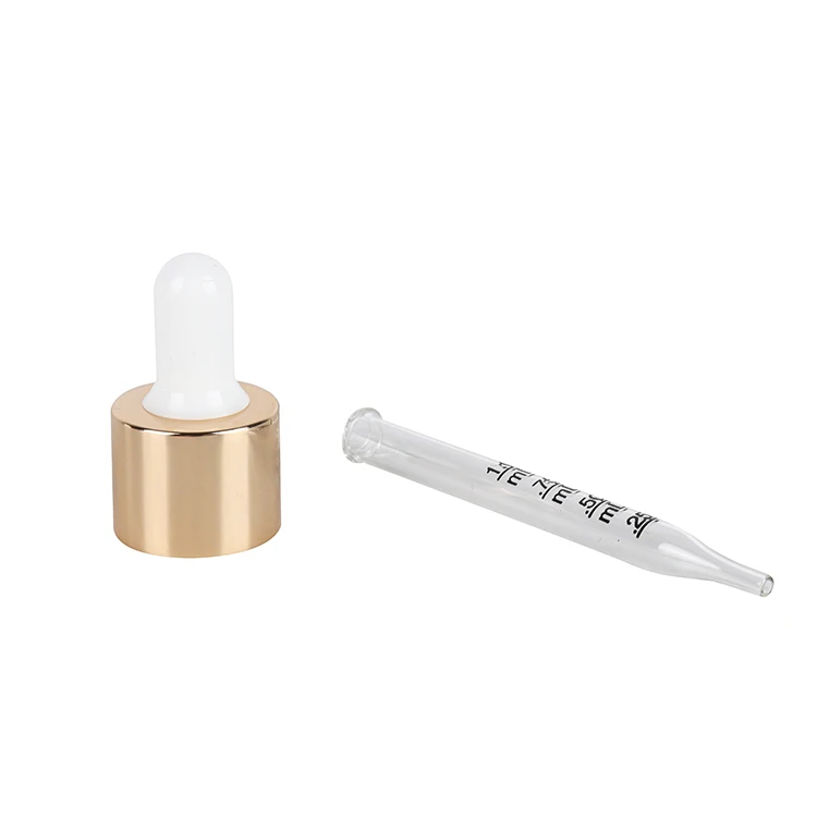 Elegant 18 410 Gold Silver Dropper Cap with Plastic Pipette Cosmetic ...