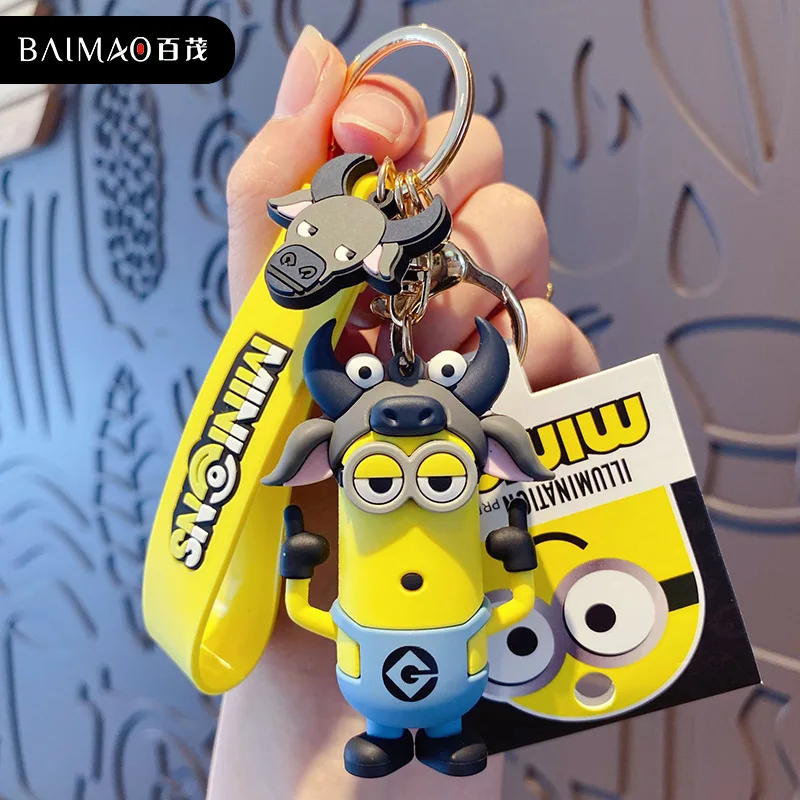 Cute 3D PVC Cartoon Anime Keychain - Minions & Zodiac Bags