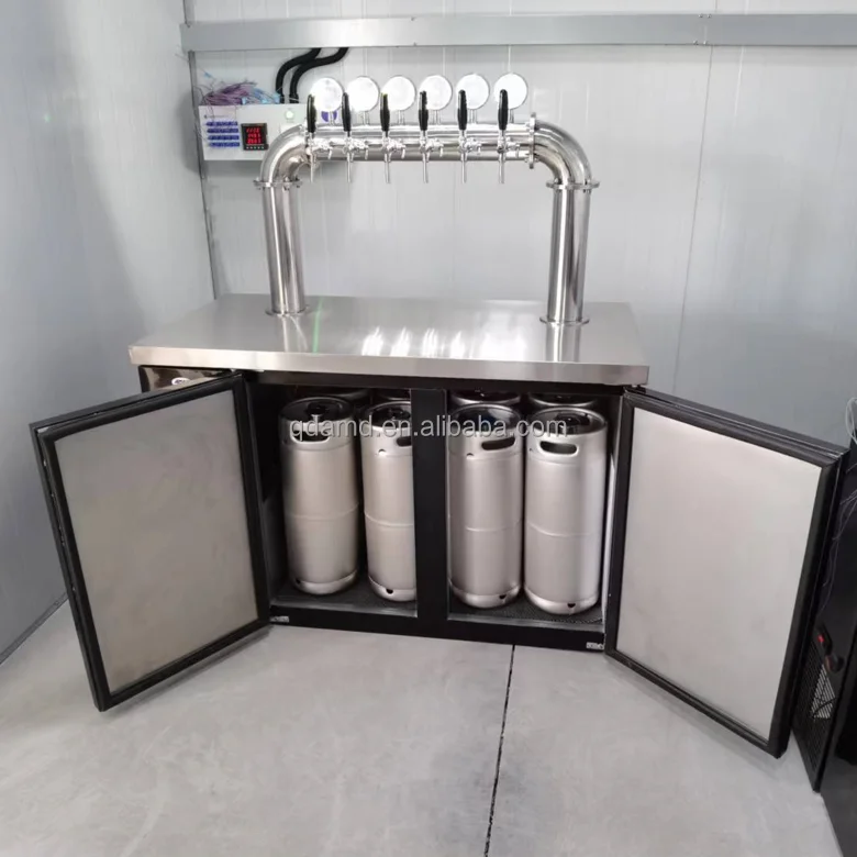 Amed OEM Beer Kegerator Fridge with Tap Tower Chiller for Craft Beer ...