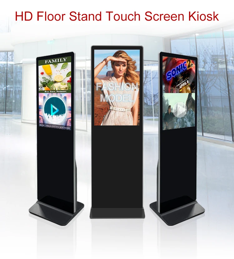 Standing Kiosk 75 " Wi-fi System Android Non Touch Single Screen 4k ...