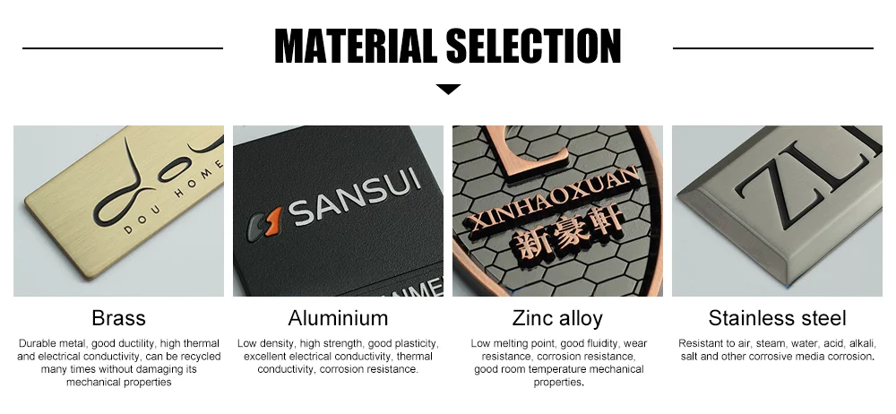 Custom Metal Brand Adhesive Metal Bag Hat Label Custom Logo Embossed ...