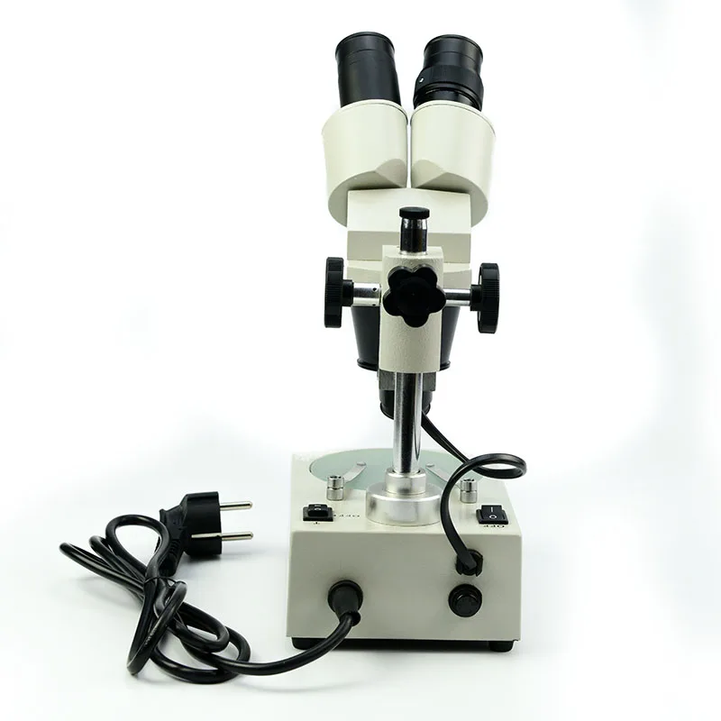 20x 40x Binocular Stereo Microscope W/ Top Bottom Led Lights For Pcb ...