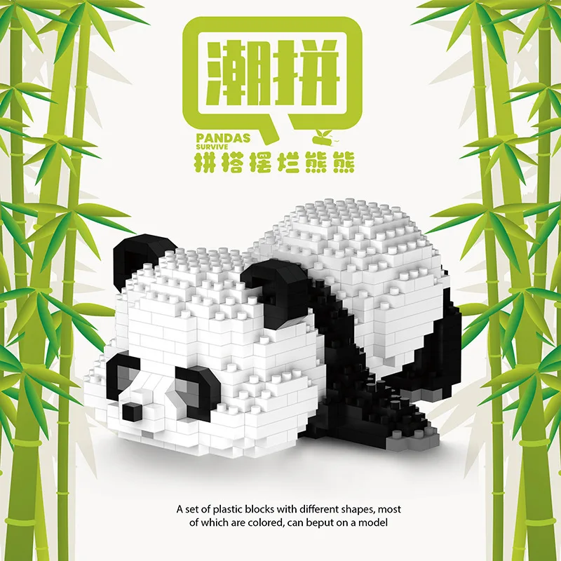 New Arrivals Collection Mini Brick Figures Naughty Panda 3d Model ...