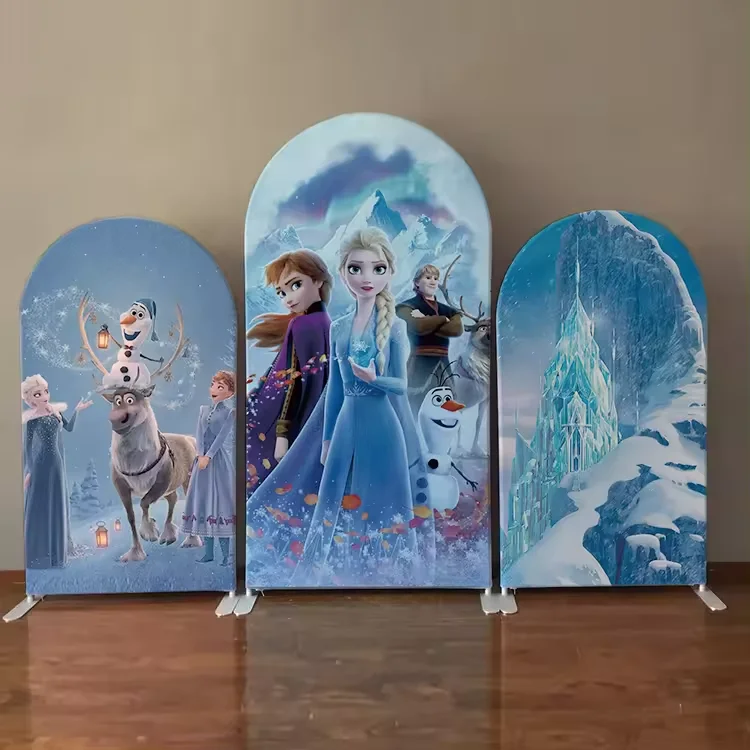 Custom Printed Fabric Cover Backdrop Stand for Wedding & Birthday ...