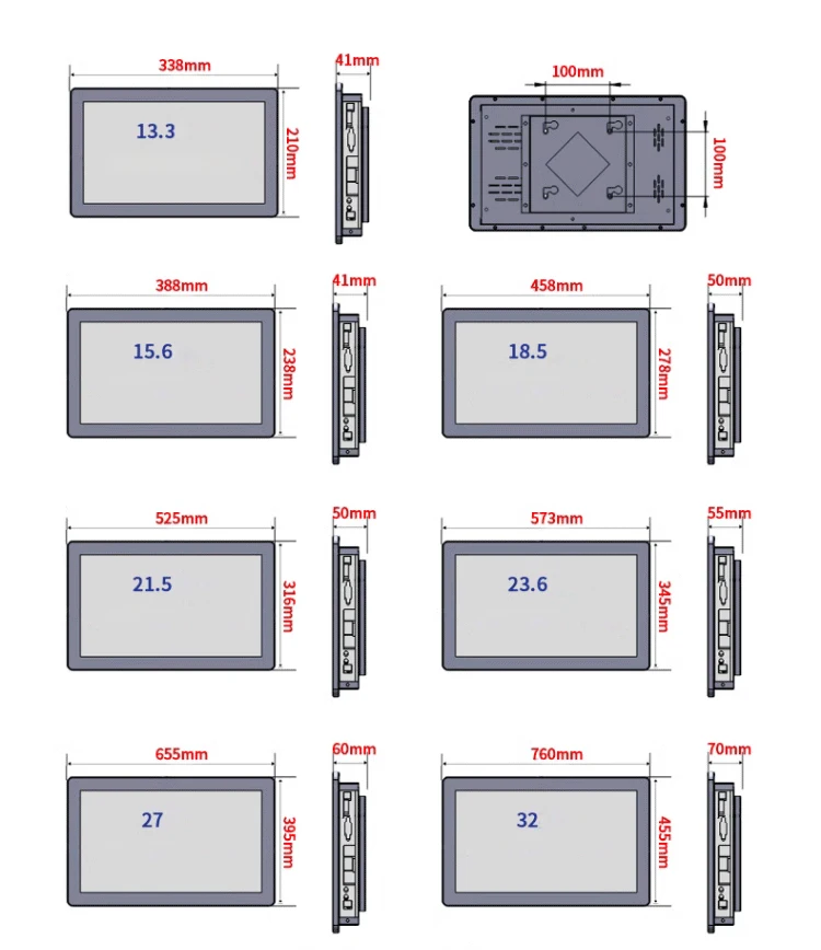 Digital Signage Panel Computer 18.5 21.5 Inch I3 I5 Win Android Wall ...