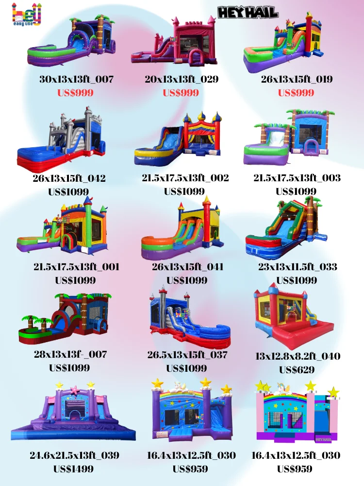 Double Lane 18ft Rainbow Water Slide With Pool Inflatable Dual Lane Wet ...