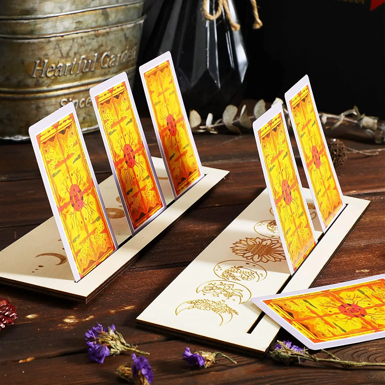 Wooden Tarot Card Display Card Base Stable Durable Tarot Card Stand ...