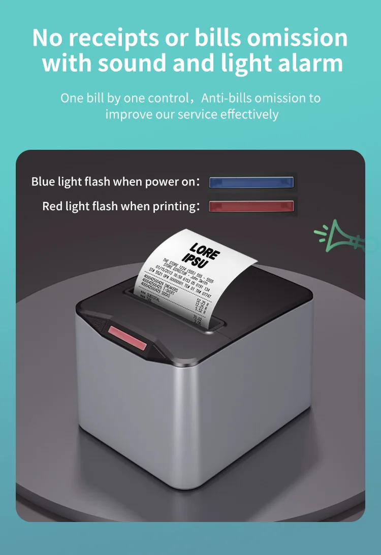 Pos Printer 80mm Usb Thermal Receipt Printer Restaurant Kitchen Printer ...