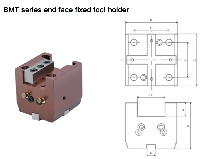 Cnc Lathe Turret Tool Holder Bmt45 Bmt55 B65 For Power Turret Machining ...