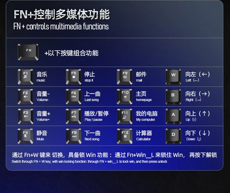 RAIKU K87 Dual-Color Match 87-Key Gaming Keyboard