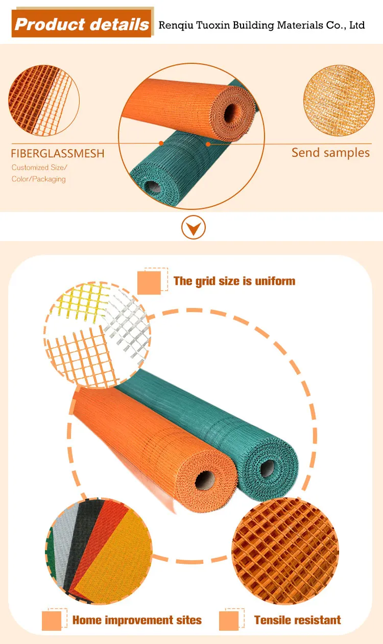 Waterproof Facade Fiberglass Plaster Mesh 160gr Reinforcing Element ...