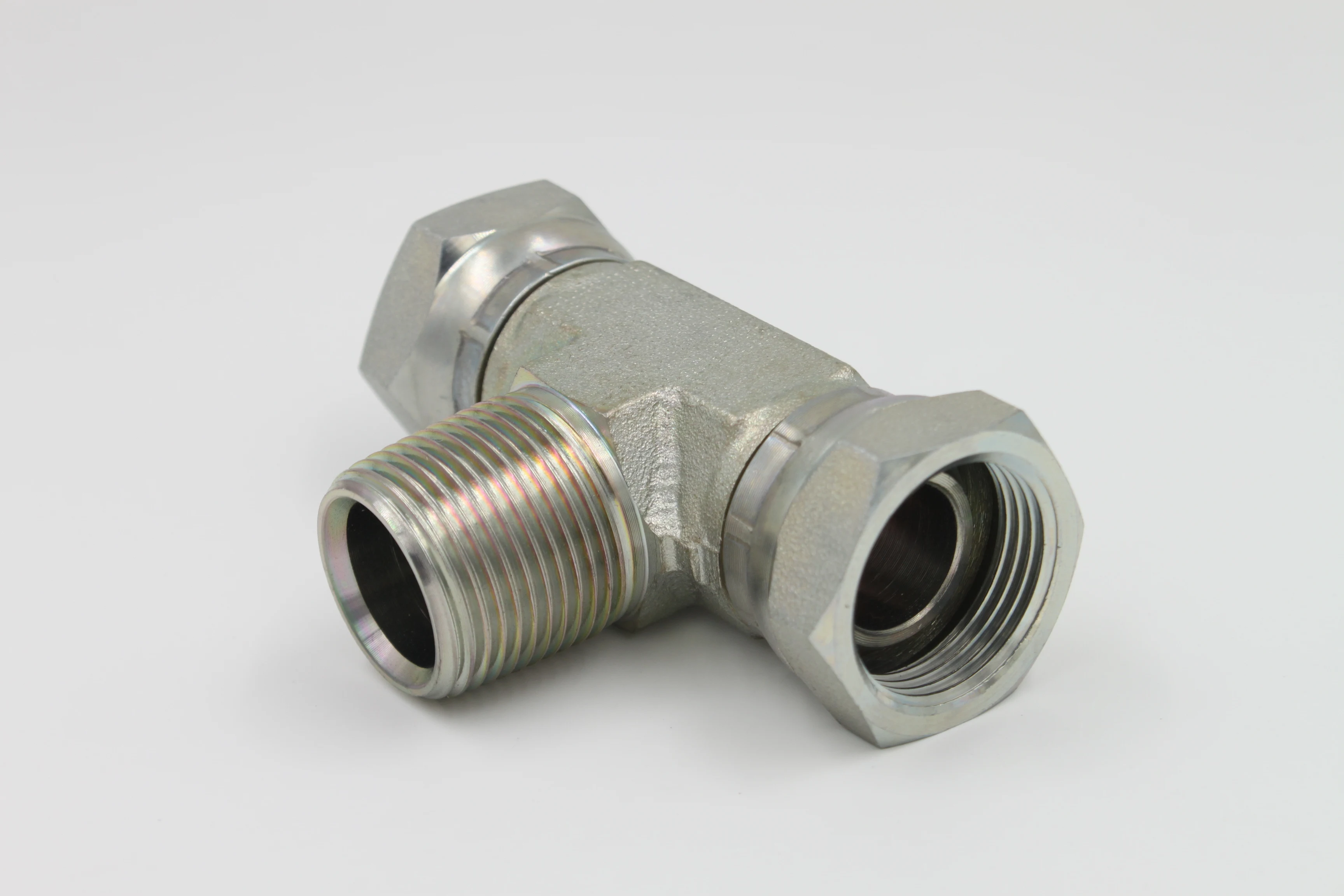 6602-fg Hydraulic Adapter Female Npsm Swivel Seal To Male Nptf Tee 3 ...