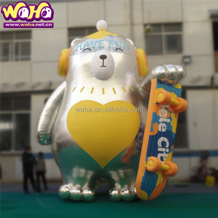 Giant White Inflatable Sliver Bear Inflatable Cartoon Bear Bear With A ...