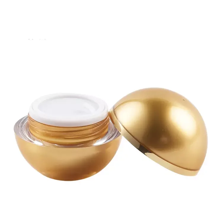 Ball Shape Container Plastic Sphere Cosmetic Cream Jar Transparent ...