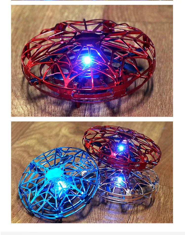 Hand Operated Ufo Toy Drone Infrared Induction Aircraft With Led Light ...