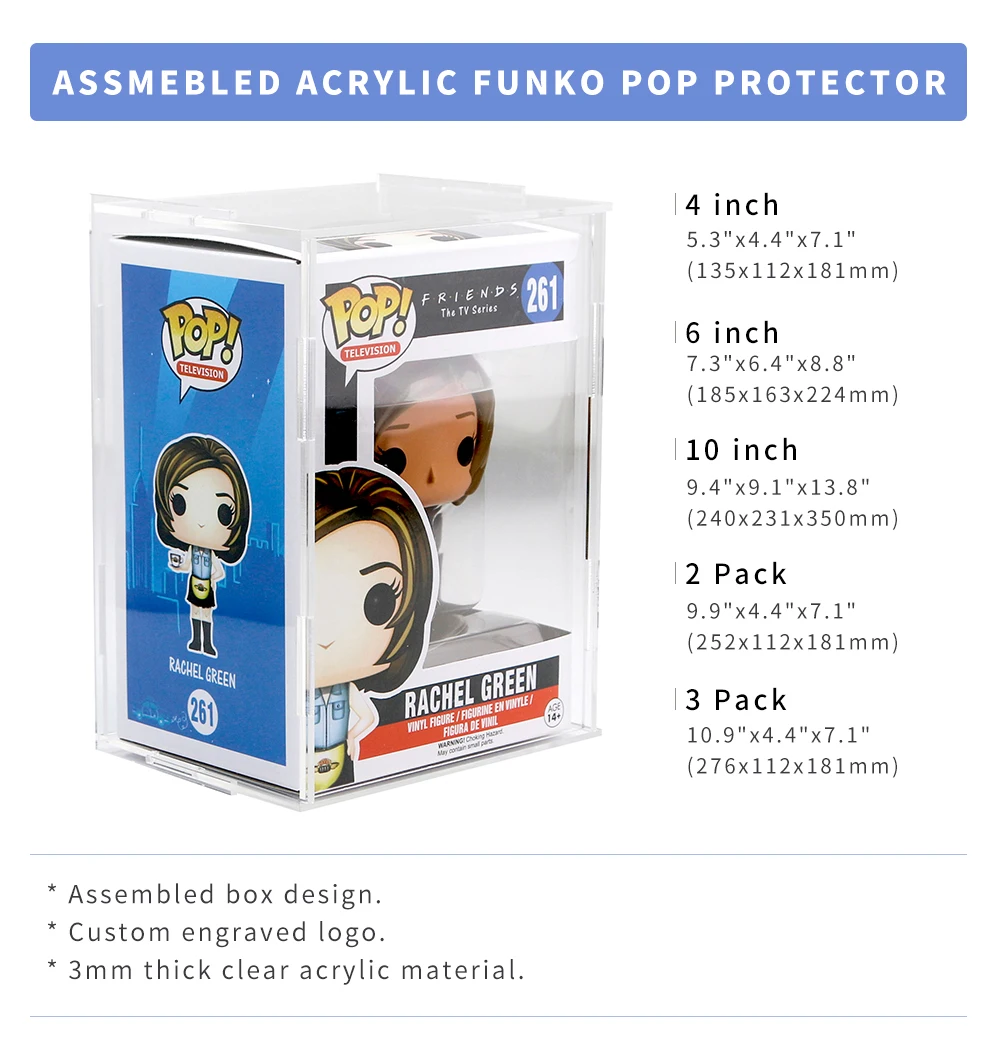 Magnetic Display Case Suit for Funko Pop Vinyl Figure Showcase Acrylic ...