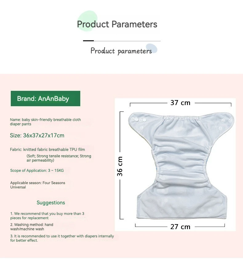 Best-selling Baby Washable Diaper Pants Printed Leakproof Cloth Diaper ...