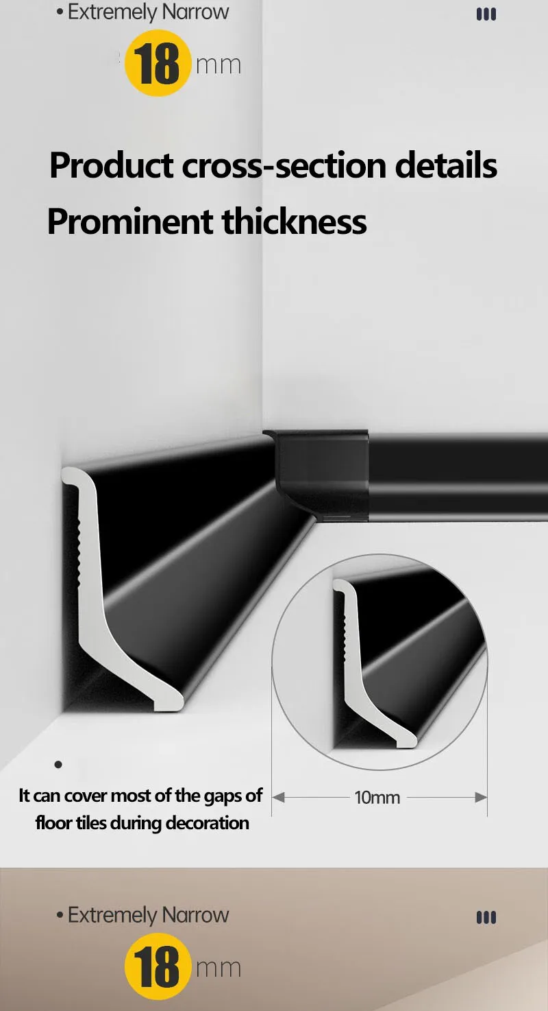 Modern Design Ultra-thin Invisible Aluminum Alloy Skirting Wire ...