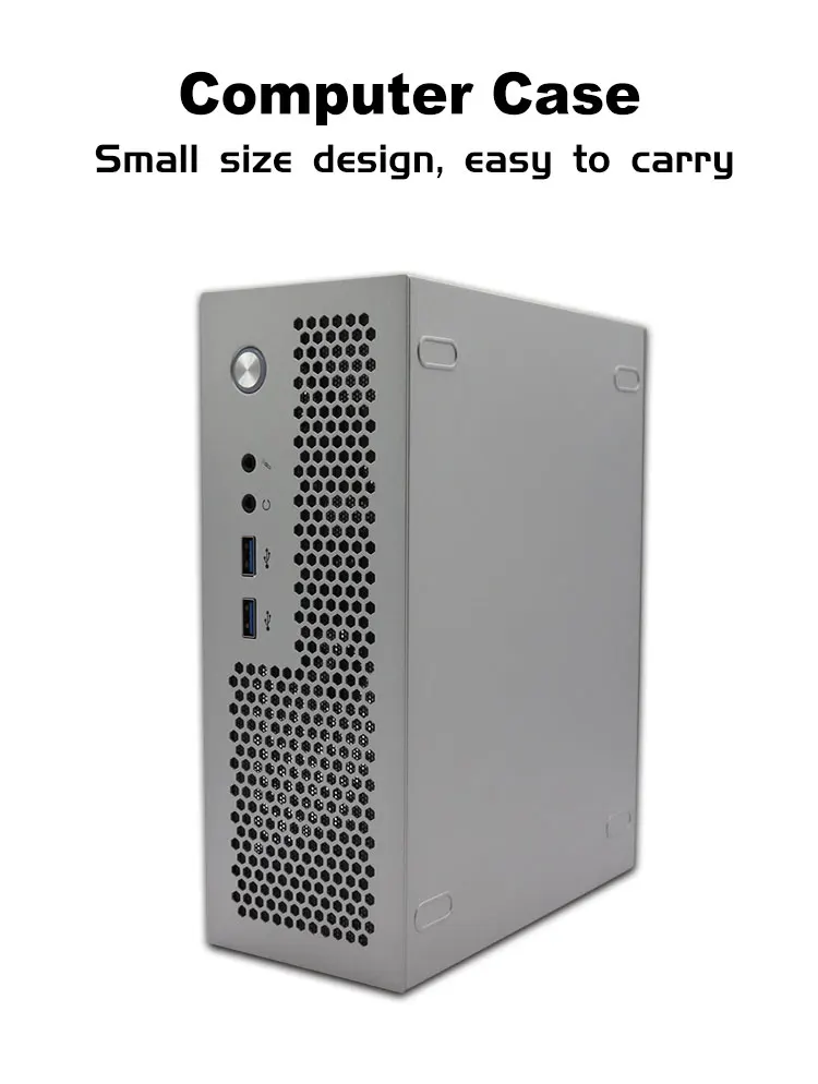 Itx Case Brushed Aluminum Panel Portable Mini Computer Case