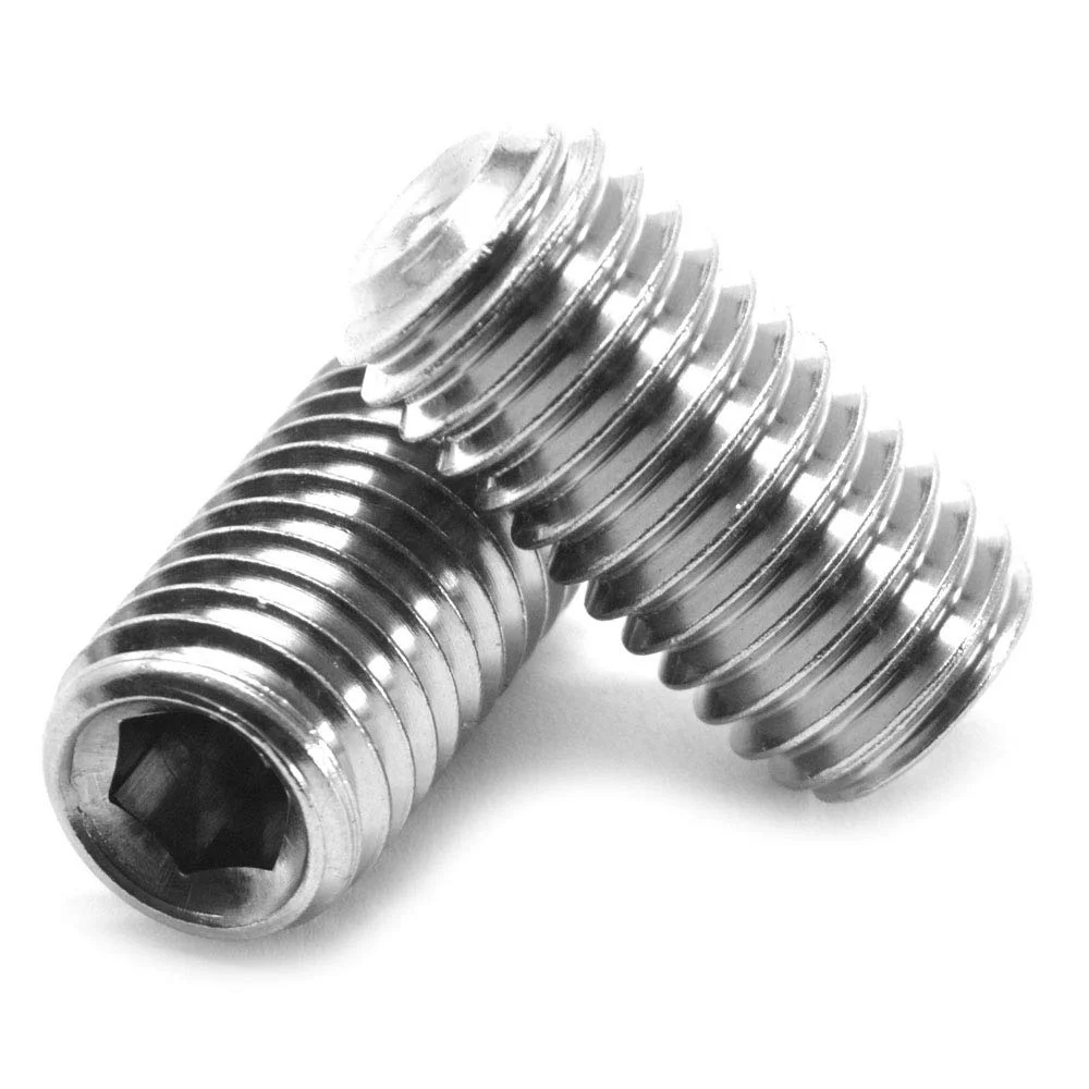 M2x2 M3 M4 M5 M6 Solid Stainless Steel Brass Grub Screw Cone Point ...