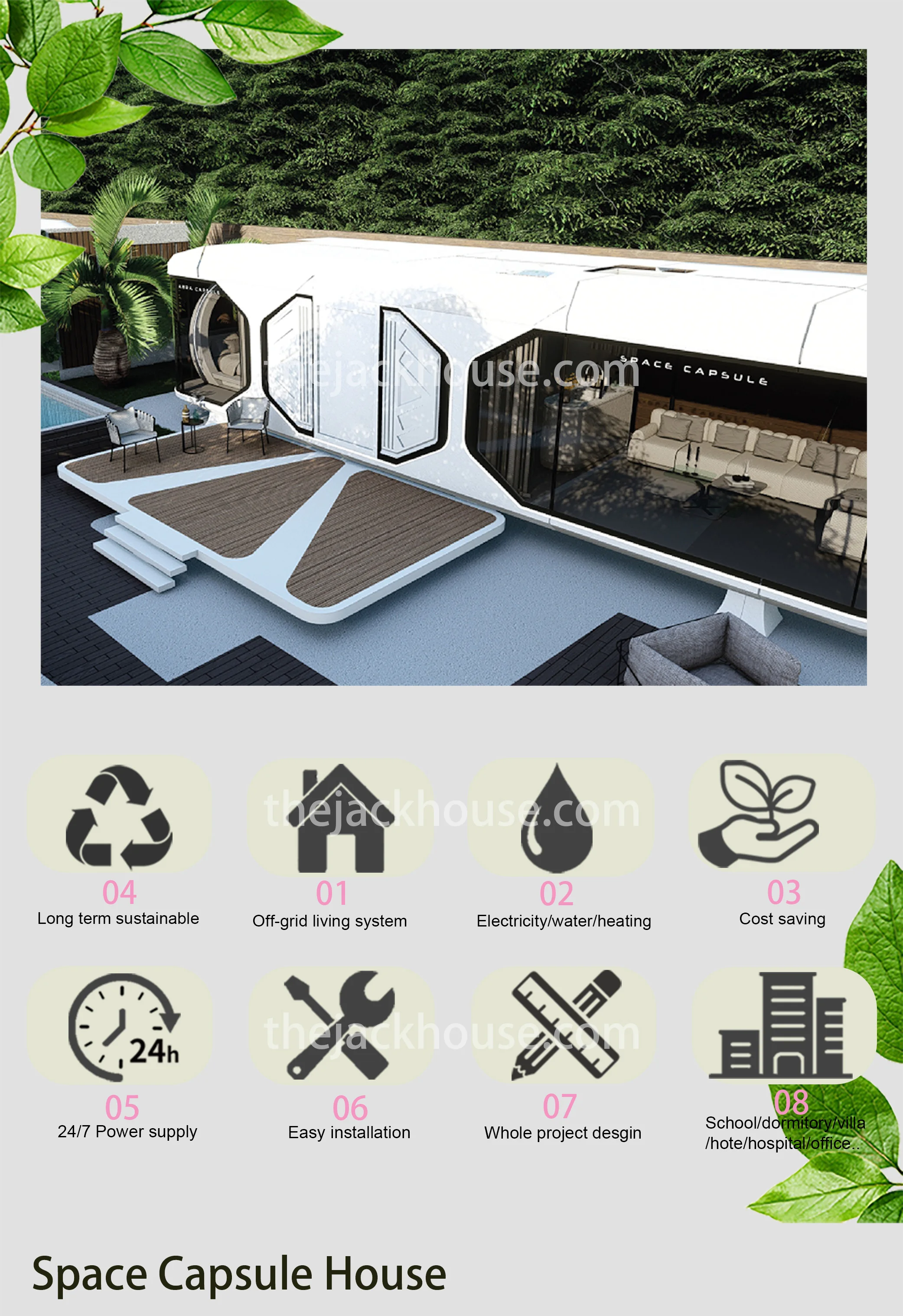 Modern Extendable Space Capsule Container House for Prefabricated ...